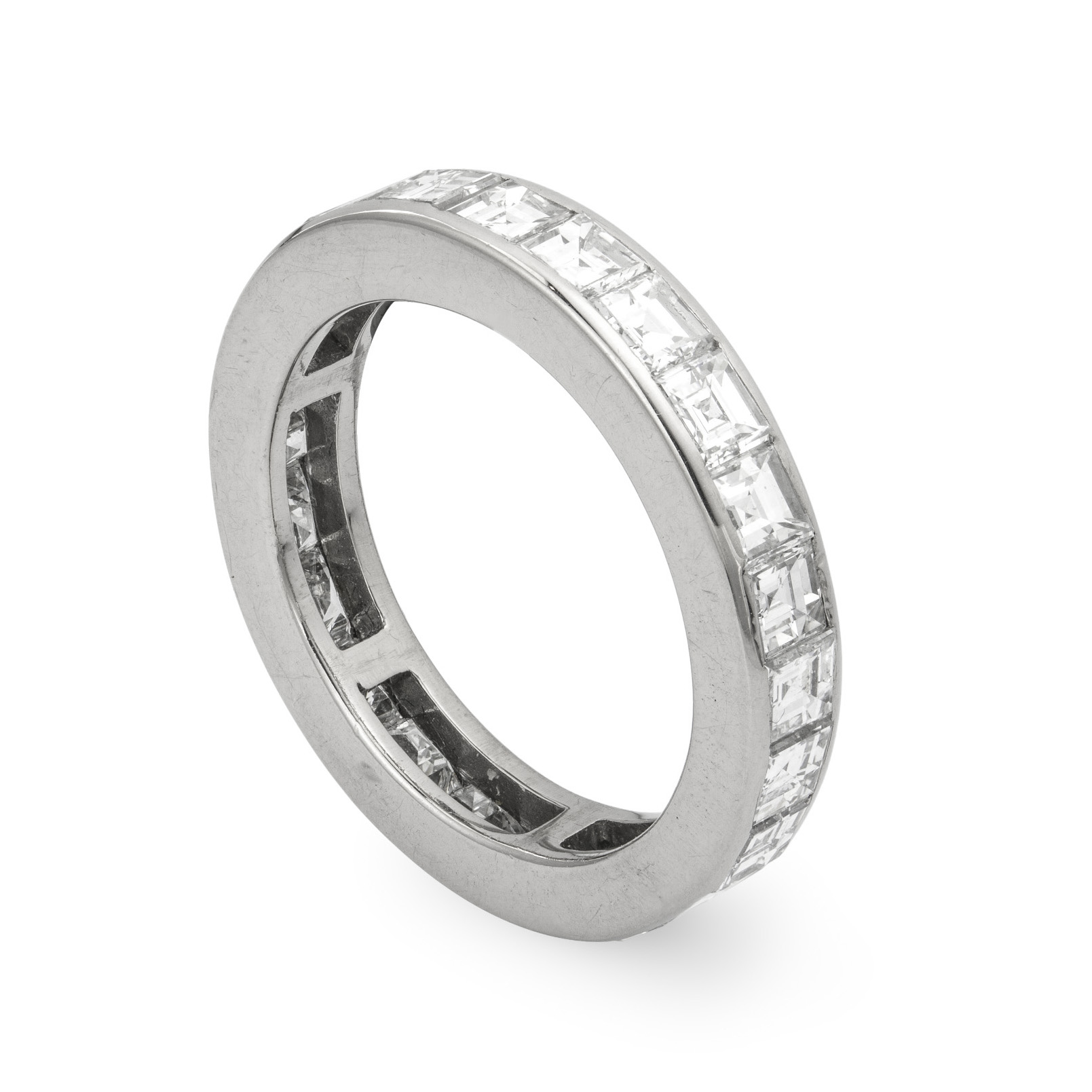 A Square-cut Diamond Set Full Eternity Ring – Bentley & Skinner – The ...